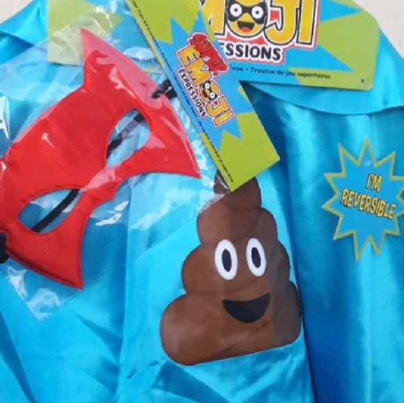 Almar | Costumes | Emoji Poop Superhero Reversible Cape Mask | Poshmark